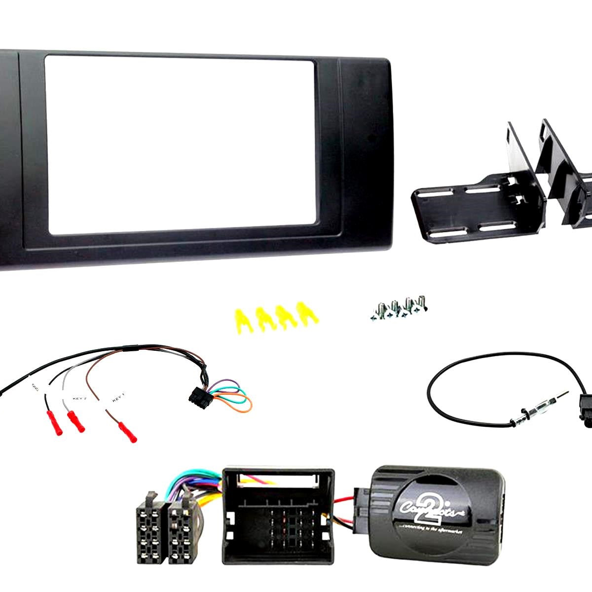 FITTING KIT LANDROVER RANGE ROVER (L322) 2002 - 2005 DOUBLE DIN (BLACK ...