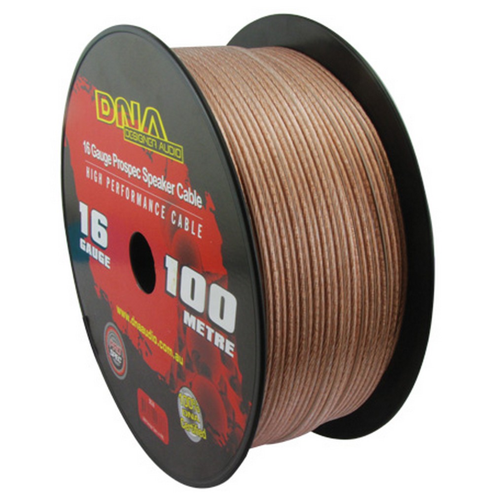 DNA CABLE 16 GAUGE SPEAKER CABLE TRANSUCENT 100MTR - SC16 ...